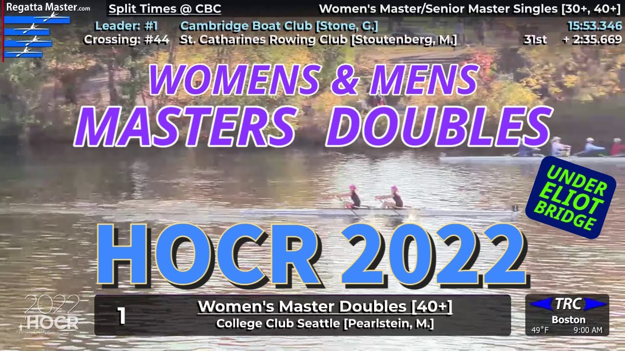 #13-14. HOCR 2022 Women's & Men's Master's Doubles at Eliot Bridge ...