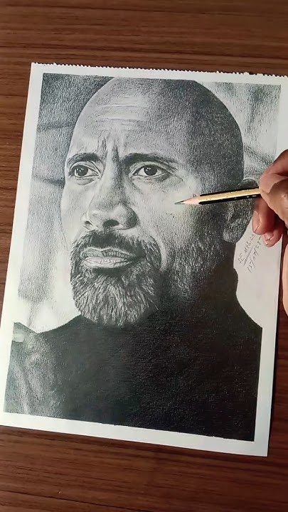 How to Draw The Rock, Dwayne Johnson. - YouTube