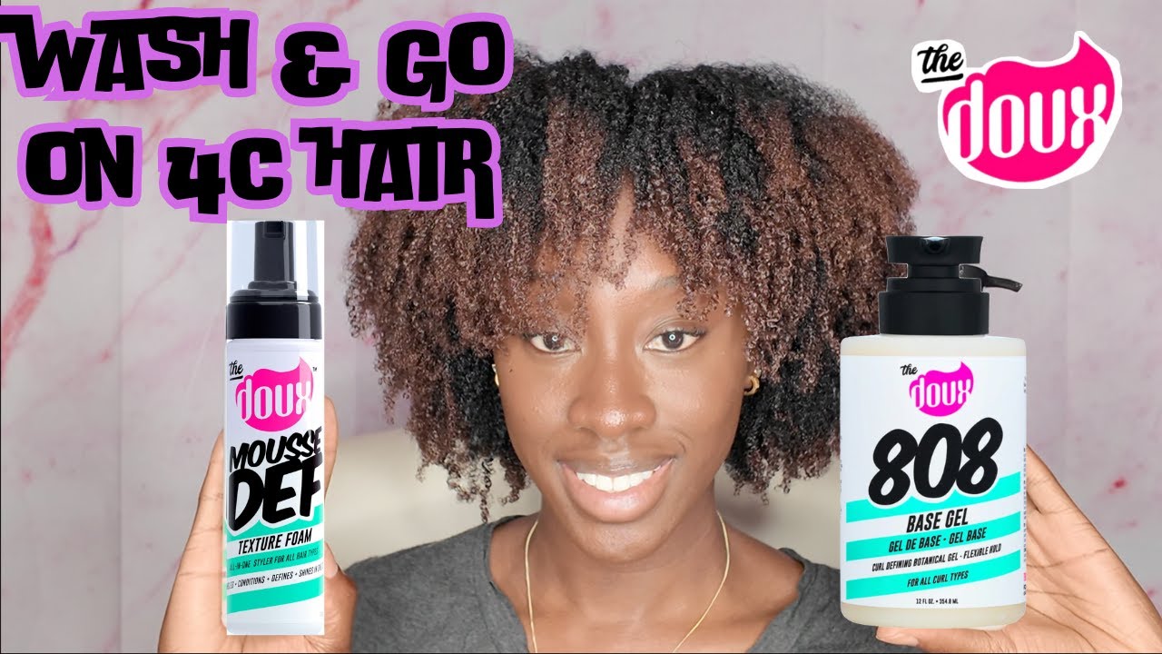 Wash & Go: The Doux 808 Base Gel & Mouse Deff on Type 4 Hair - YouTube