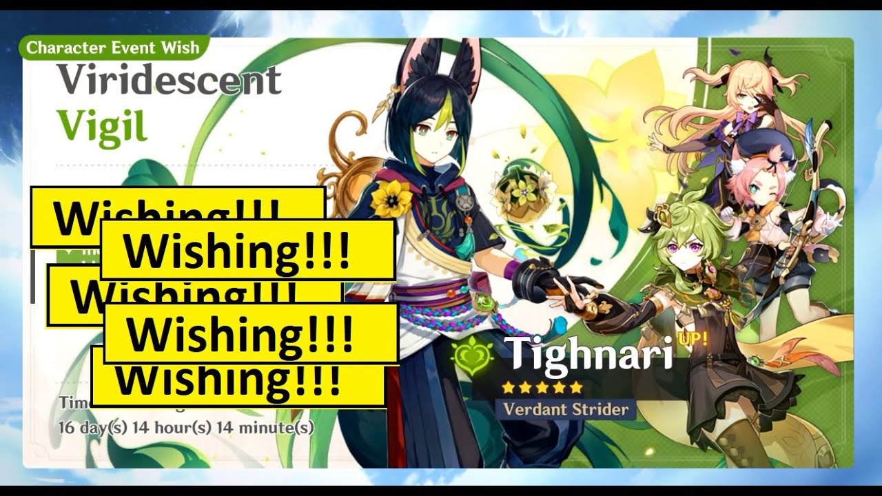 20 Wishes on Tighnari Collei Banner - Viridescent Vigil - Genshin ...