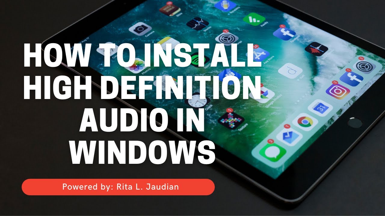 How to Download and Install High Definition Audio for Windows - YouTube