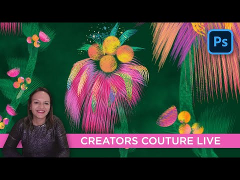 Illustrating Glitchy Tropical Flowers with Multicolor Photoshop Brushes ...