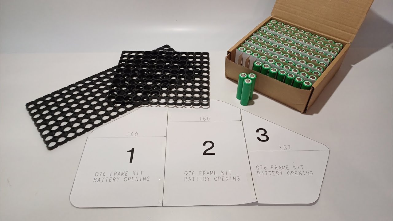 Q76 frame kit - DIY battery size template - YouTube
