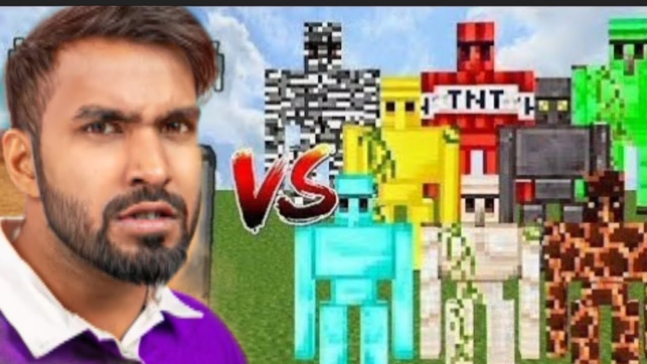 TECHNO GAMERZ vs ALL GOLEMS | Minecraft Mob Battle - YouTube