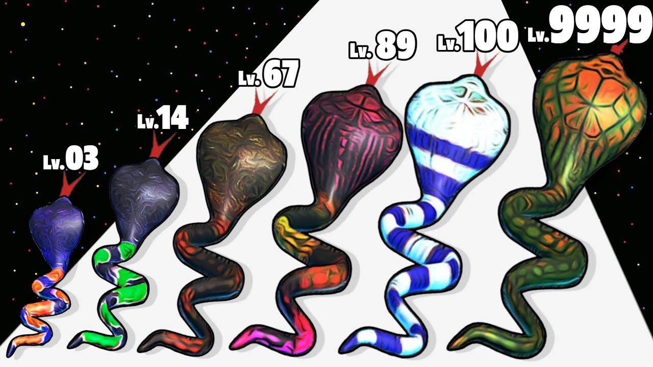 Snake Snack Dash Run - Level Up Snake Max Level Gameplay - YouTube