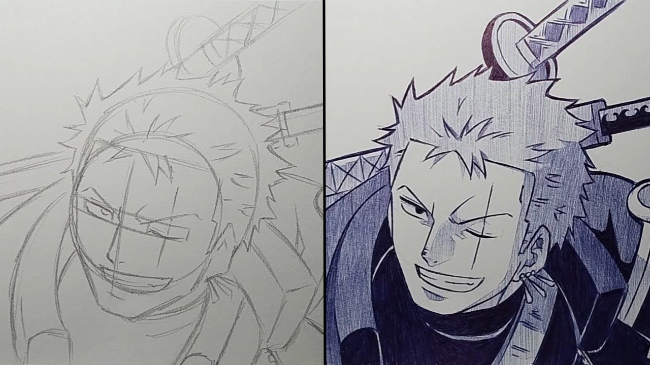 How To Draw Roronoa Zoro Egghead Island Arc Step By Step - [One Piece ...