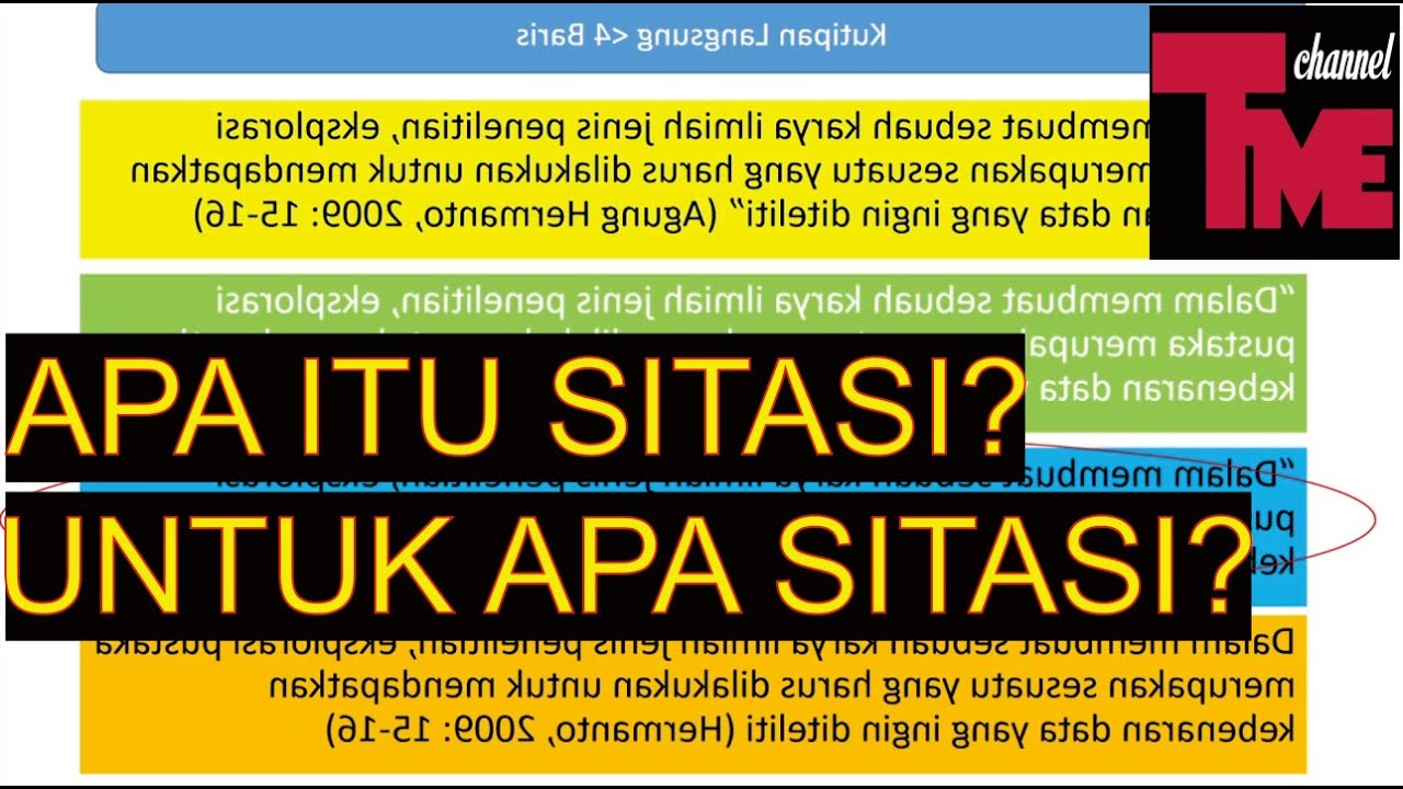 Cara Menulis Kutipan atau Sitasi mudah dan praktis - YouTube