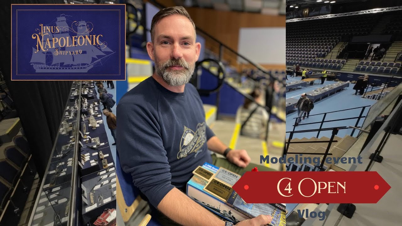 Napoleonic era ships for blackseas miniature wargame at the c4 open modeling event - YouTube