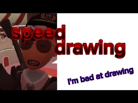 SPEED DRAWING in REC ROOM - YouTube