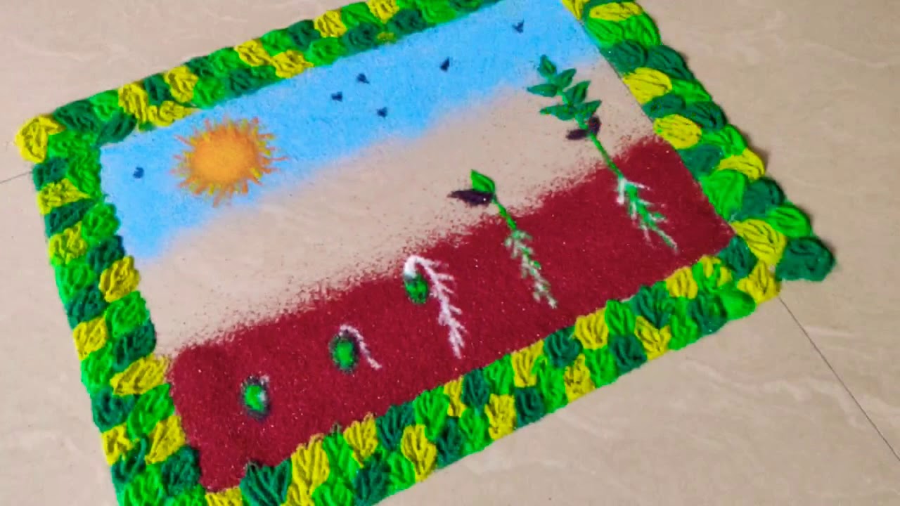 Agricultural biotechnology plant Rangoli/Germination of a Seeds बीज का ...