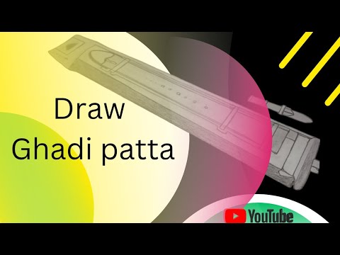 Simple hand ghadi patta drawing - YouTube