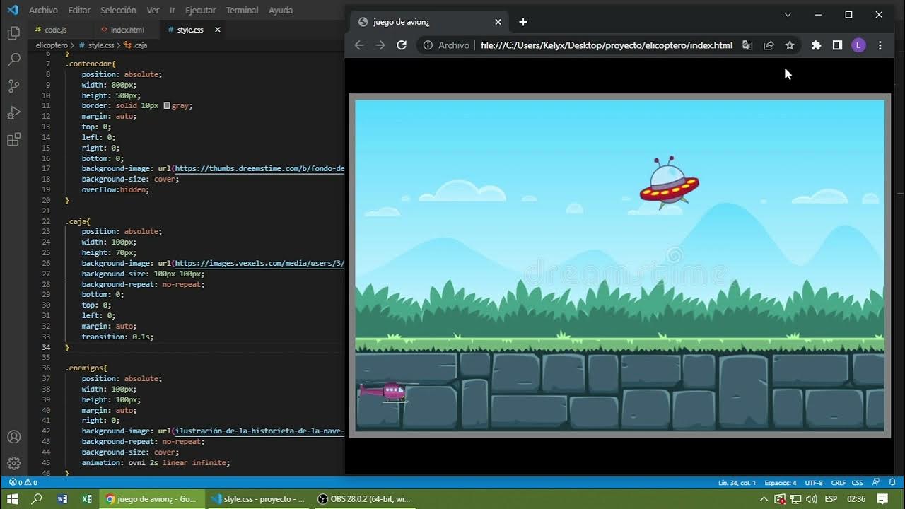 juego 2D con puro javascript! #html #css #javascript - YouTube