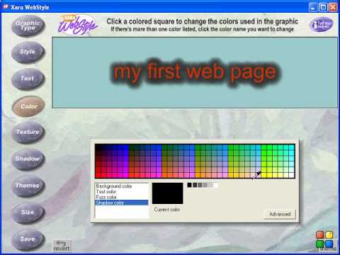 web designing through xara web style - YouTube