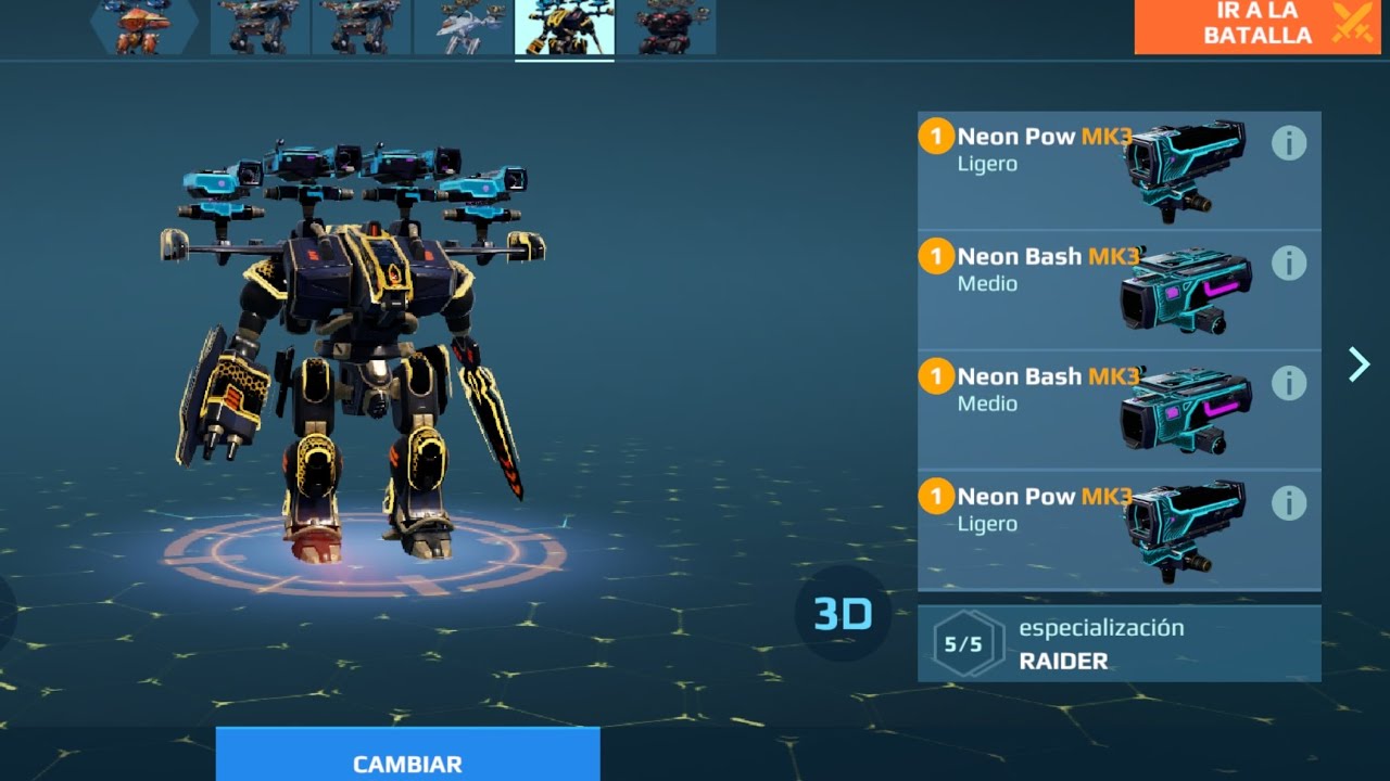 Ultimate sword unit Neon Bash Pow War Robots WR - YouTube