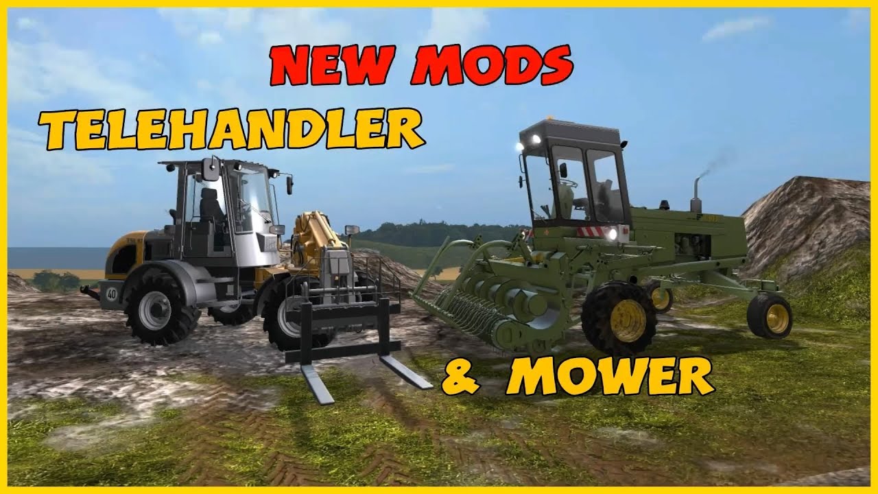New mods telehandler & mower test drive fs17 - YouTube