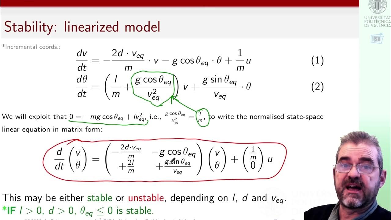 Phugoid mode dynamics: equilibrium, linearization, stability (simplified 2nd order equations ...
