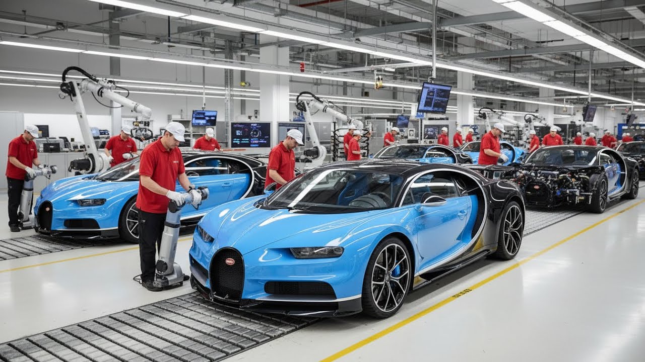 How a $5 million Bugatti Chiron Is Made in auto factory (Full Process ...