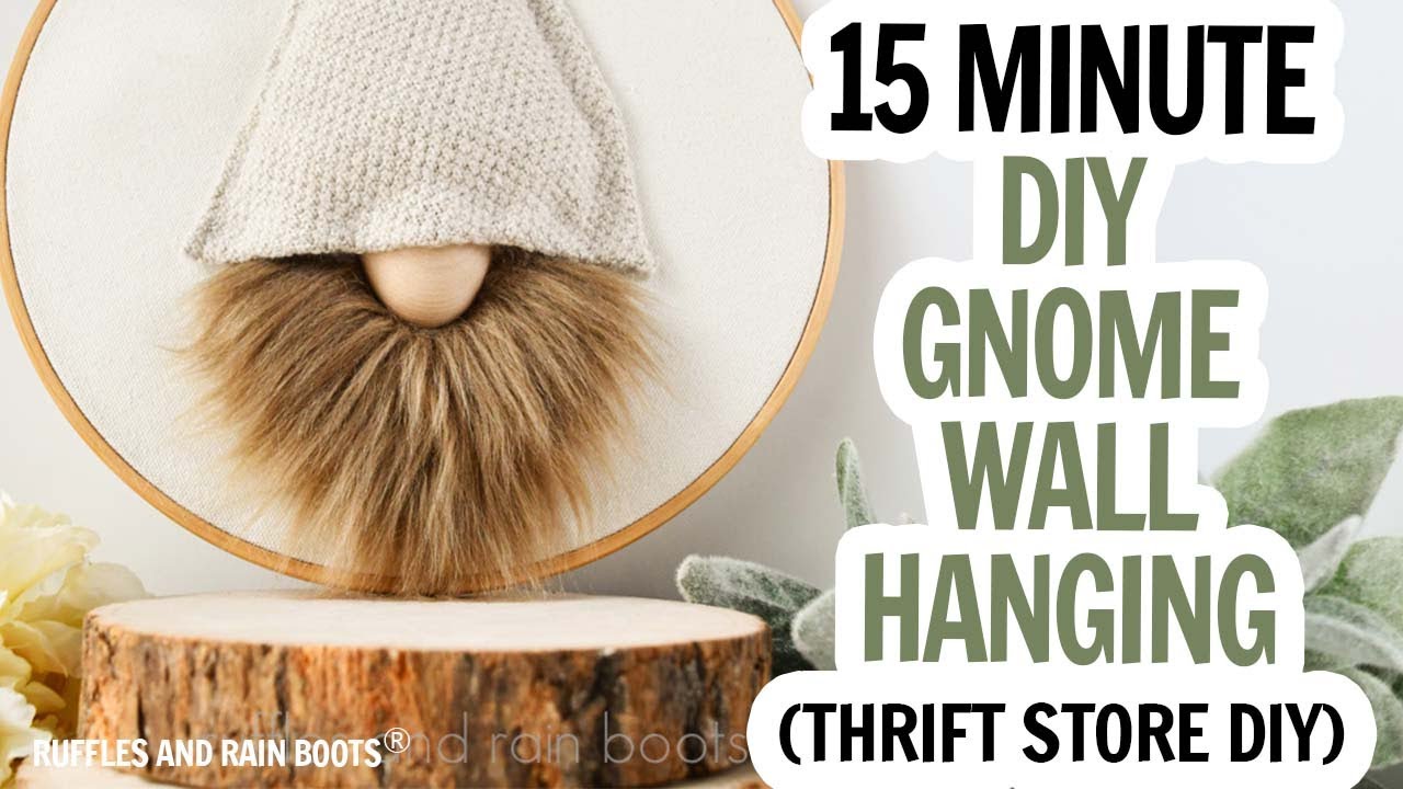 Gnome Wall Hanging / Embroidery Hoop Gnome / DIY Gnomes / Gnome Crafts ...