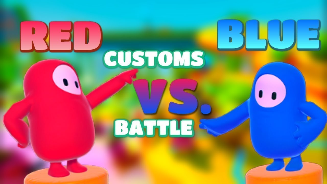 FALL GUYS Customs live🔴RED vs BLUE 🔵 COLOUR BATTLE #fallguys # ...