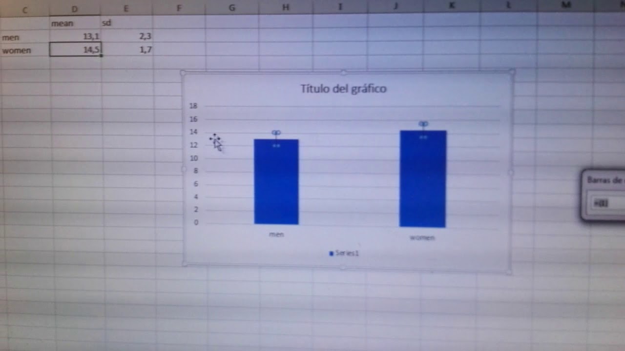 Error Bars Using Standard Deviation In Excel YouTube Error Bars Using Standard Deviation In Excel YouTube