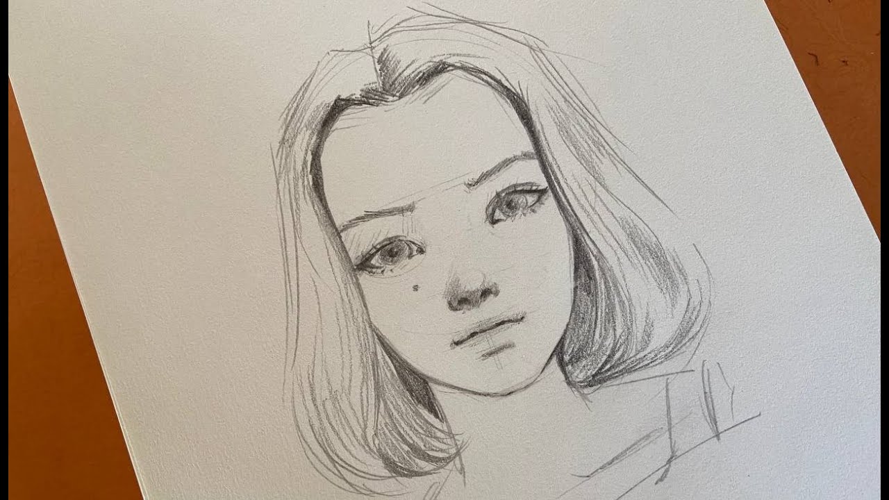 How to draw a cute face - YouTube