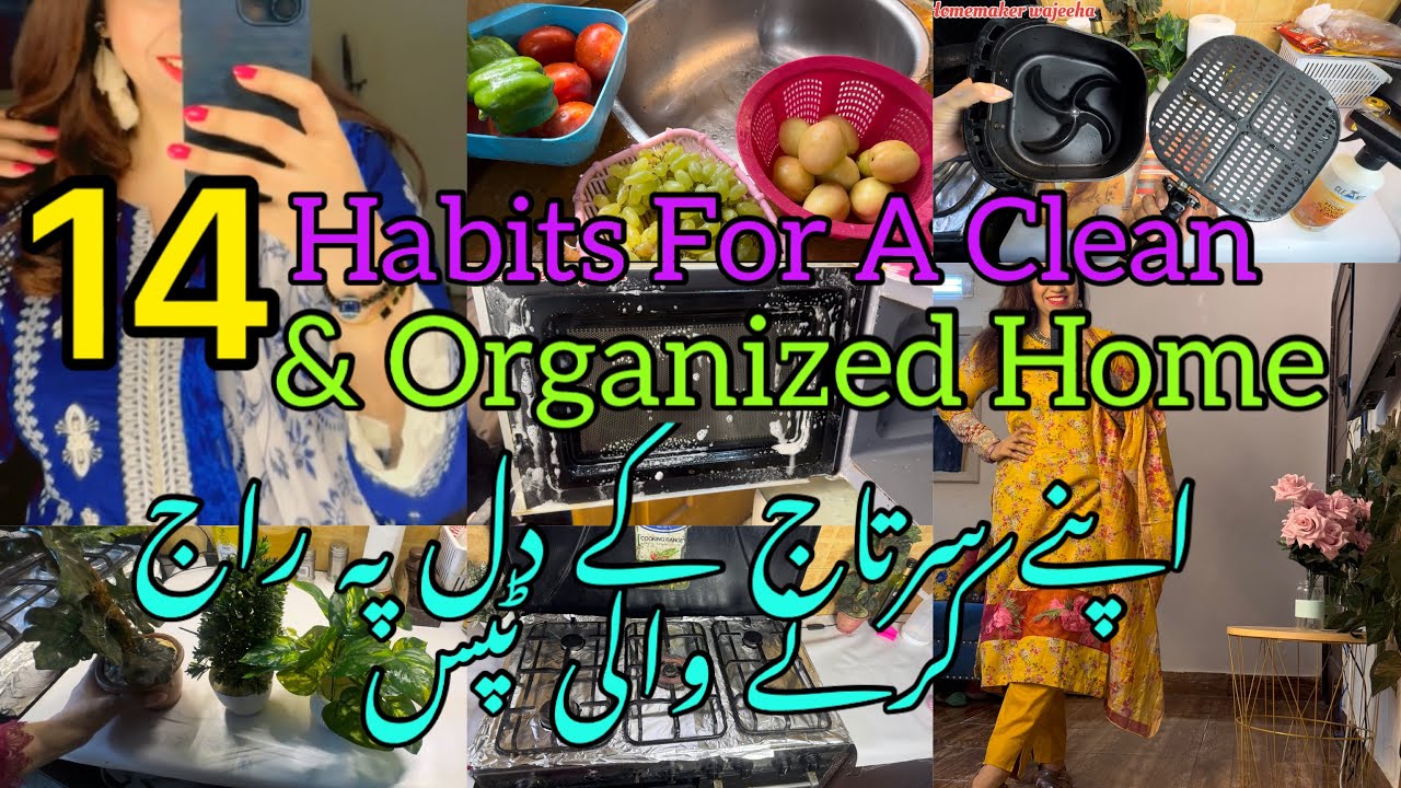 14 Simple Habits For an Organized Home||How To Keep Clean Kitchen and ...