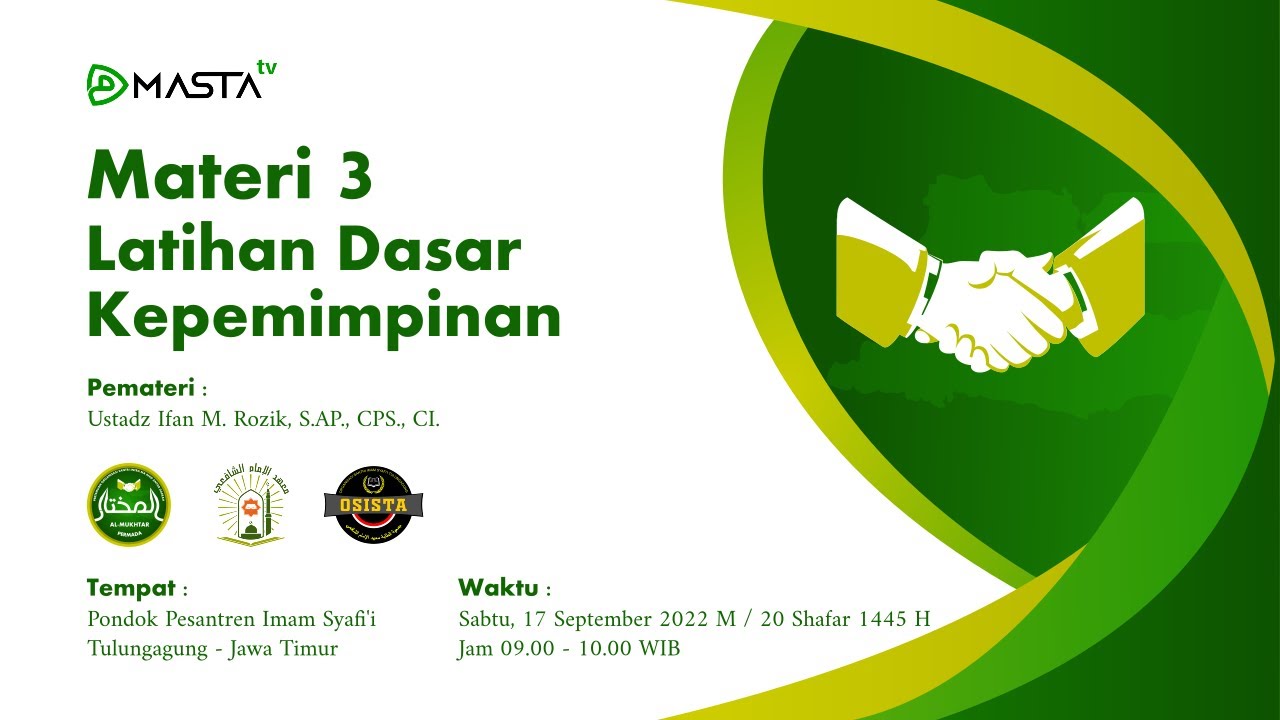 🔴 [ LIVE ] SELUK BELUK OSIS DI PESANTREN II Ust. Ifan M. Rozik, S.AP ...