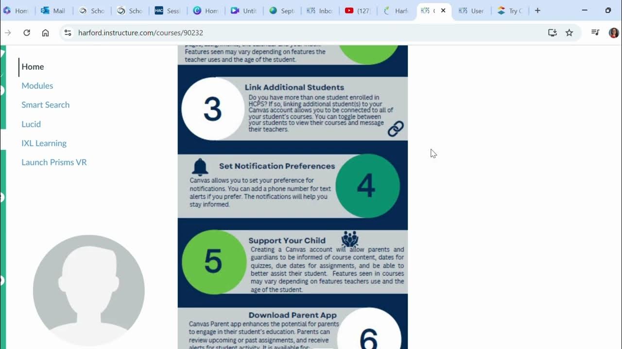 How to access your child's Canvas HCPS edition - YouTube