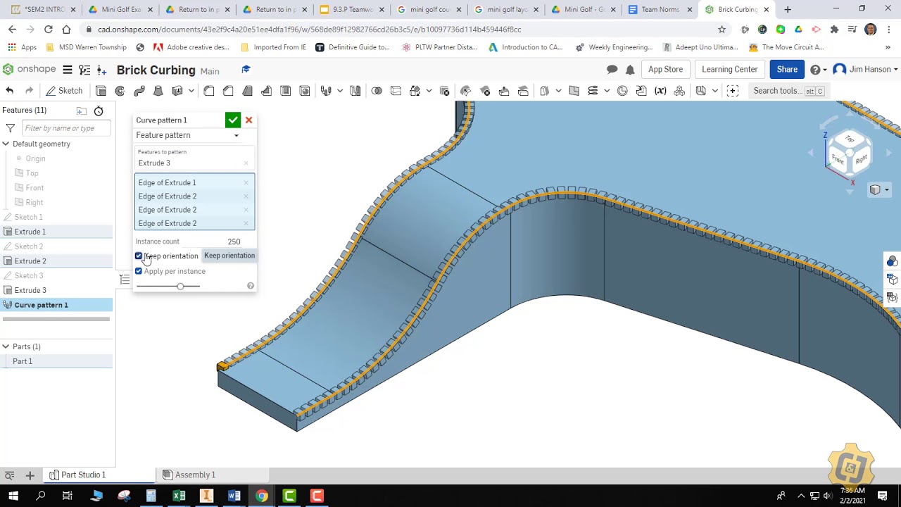 Curved Pattern Demo - YouTube