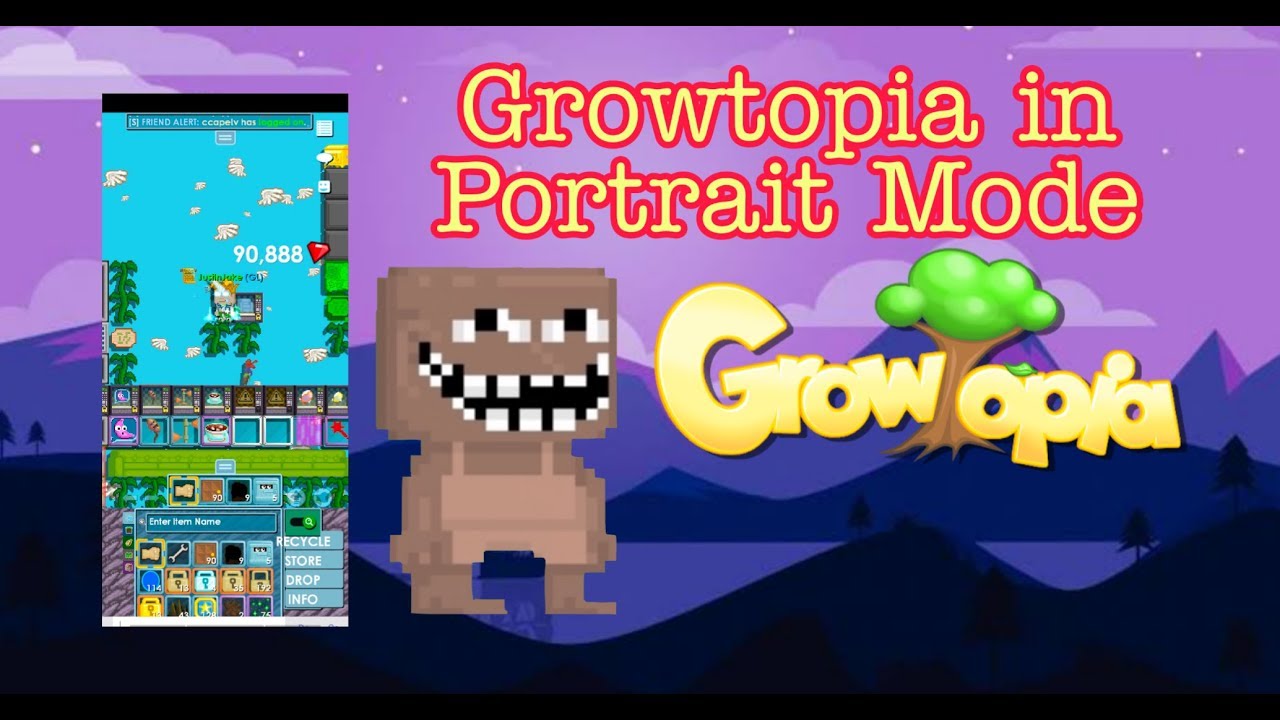 I made Growtopia in Portrait mode! (Cool) - YouTube