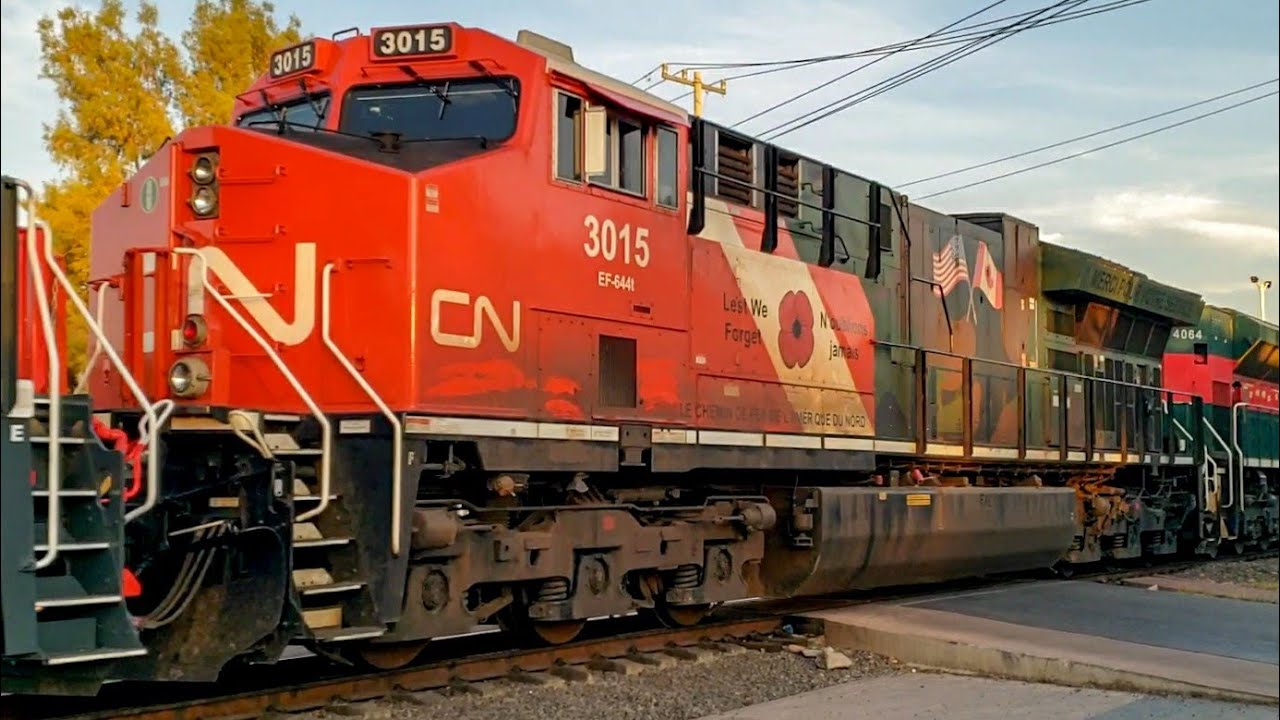 CN #3015 "Veterans Unit" de Regreso a EUA!! | Carrusel BNSF vacío - YouTube