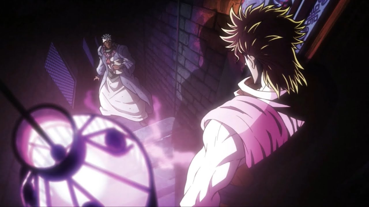 Avdol, Polnareff and Kakyoin each encountering DIO for the first time ...