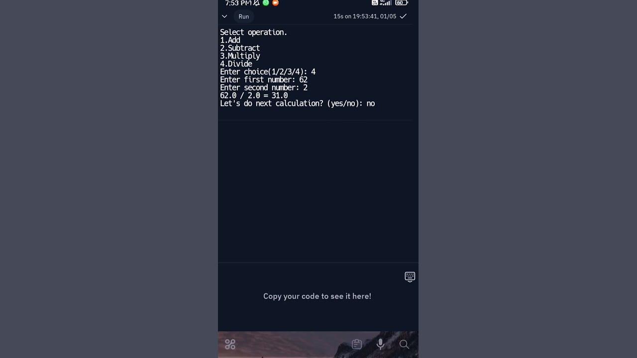 Simple Calculator In Python Coding Educationalvideo Python Pythonprogramming