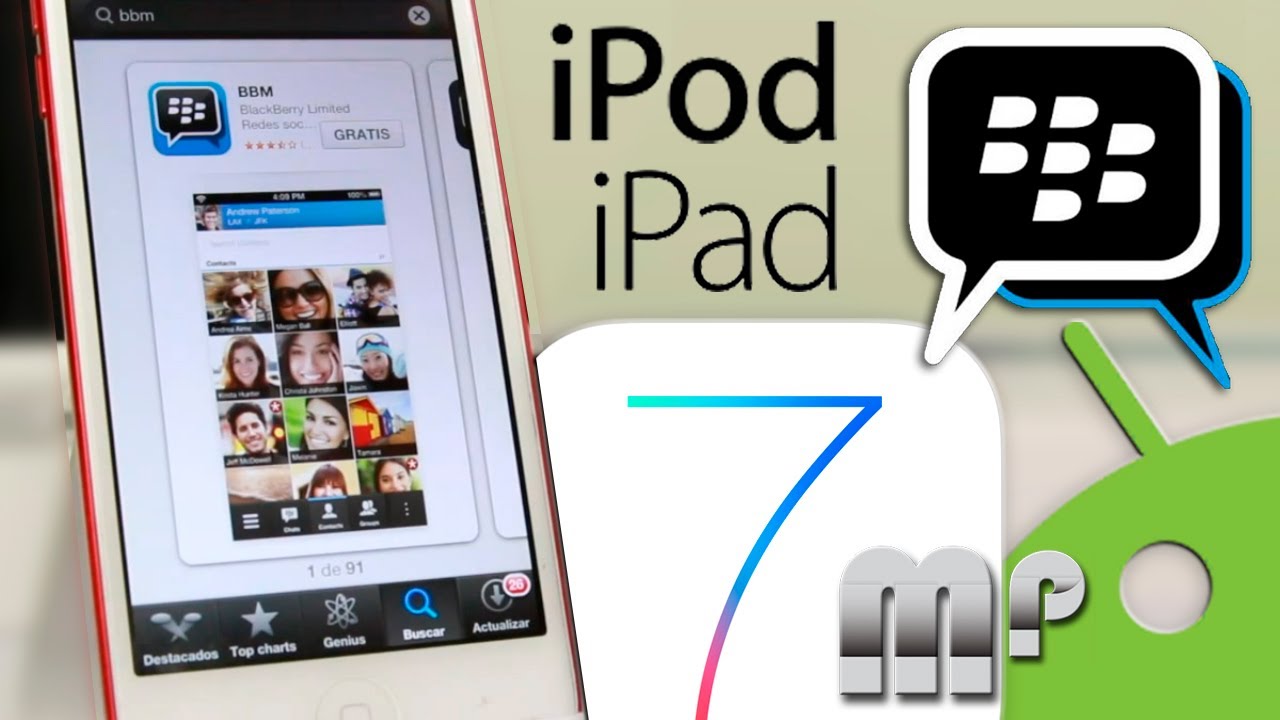 BBM para iPod, iPad, iPhone & Android (Noti Tuto ShortReview) - YouTube