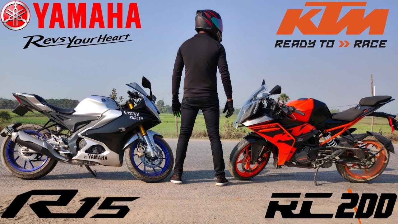 Yamaha R15 V4 vs Ktm RC 200 | Comparison - YouTube