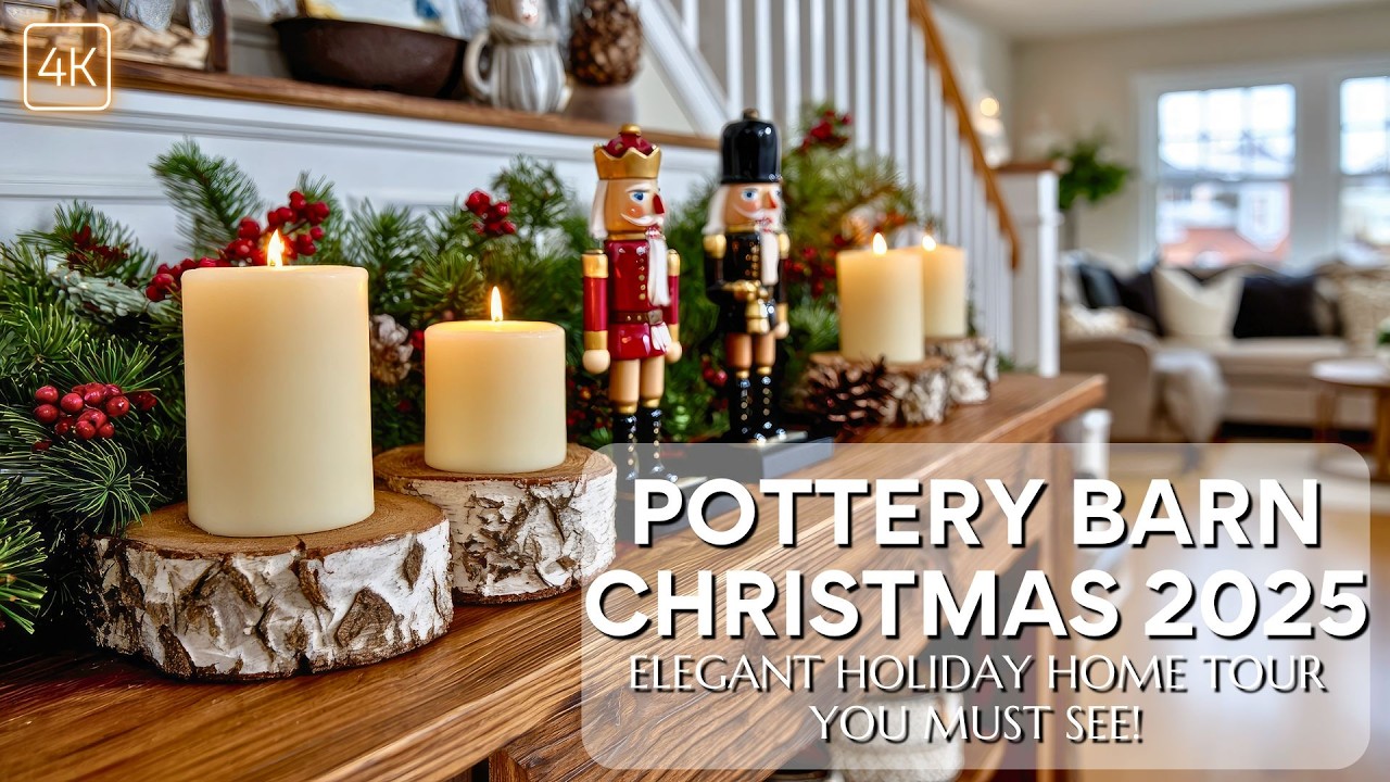 Pottery Barn Christmas 2025 Sneak Peek – Elegant Holiday Home Tour ...