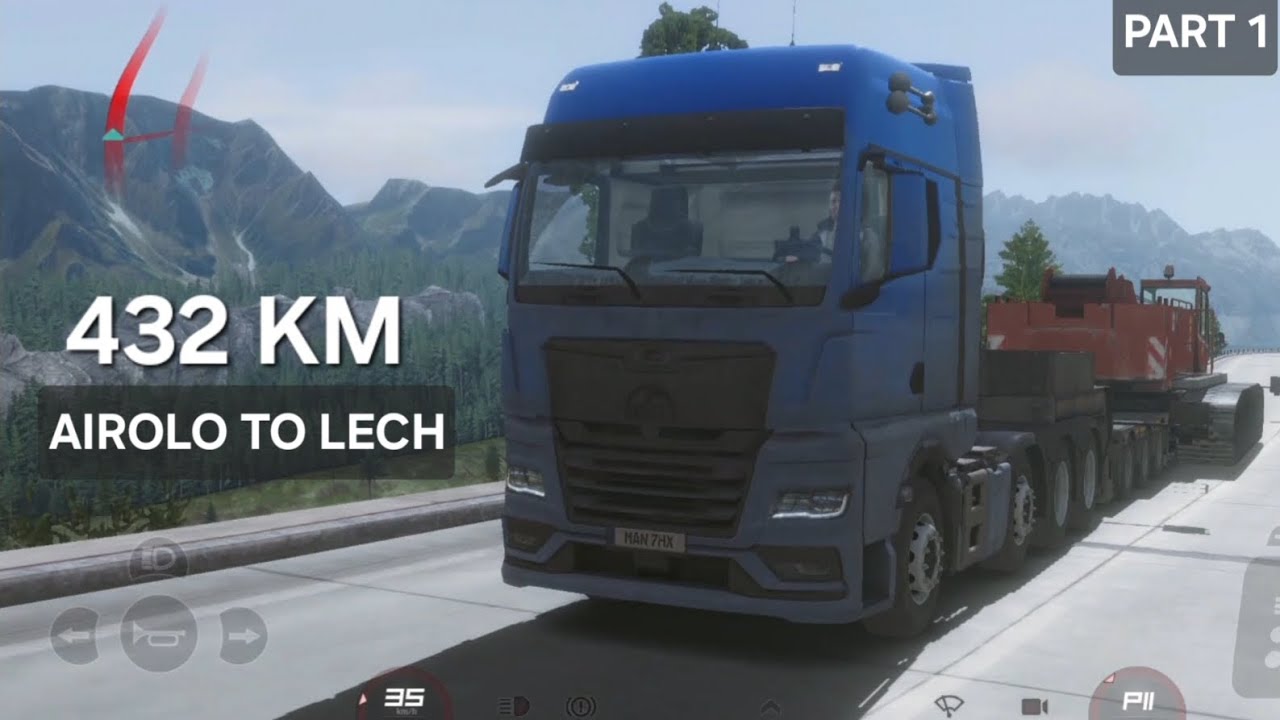 TOE 3 | PART 1 | Transporting Heavy Crane 42t From Ariolo to Lech ...