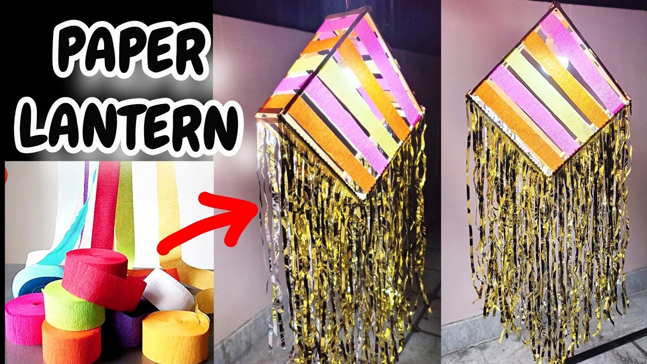 बेकार पड़े सामान से बनाये Paper Lantern/Diwali Lantern making from ...