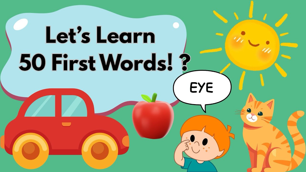 Let’s Learn 50 First Words! 🧸 For Toddlers & Babies - YouTube