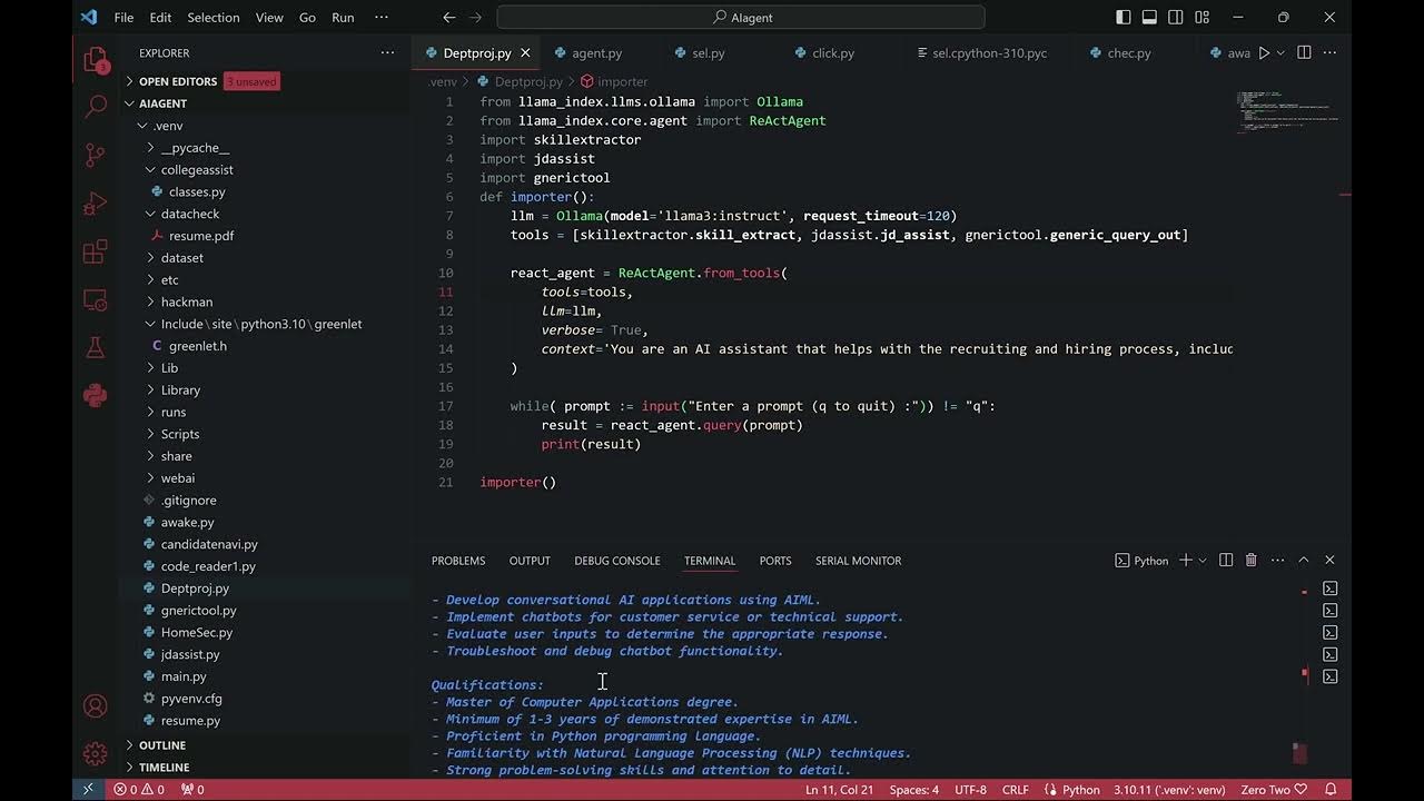 Multillm to interact with a postgres database for advance application tracking system - YouTube