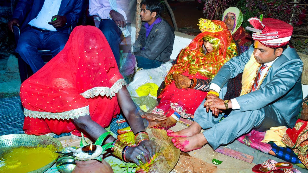 Indian Bagheli Shadi Nandkishor Sang Pooja Ki Marriage All Shadi Rasam ...