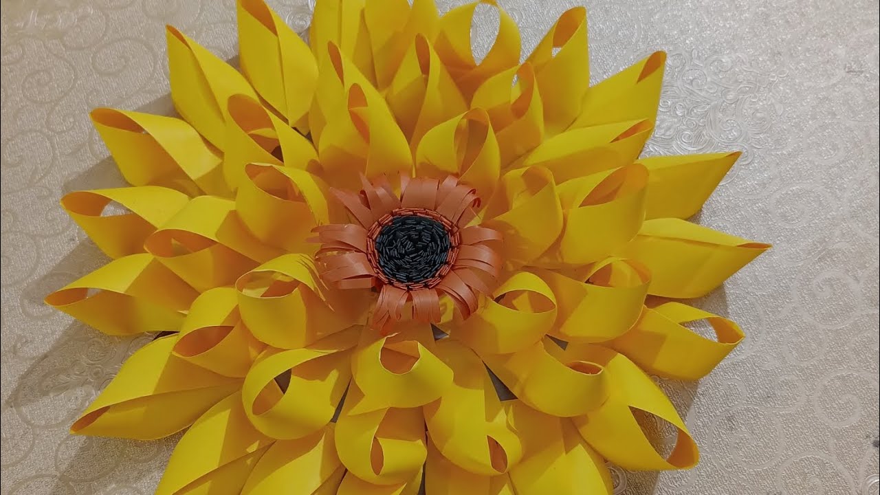How to make Paper Sunflower|| DIY Sunflower Craft - YouTube