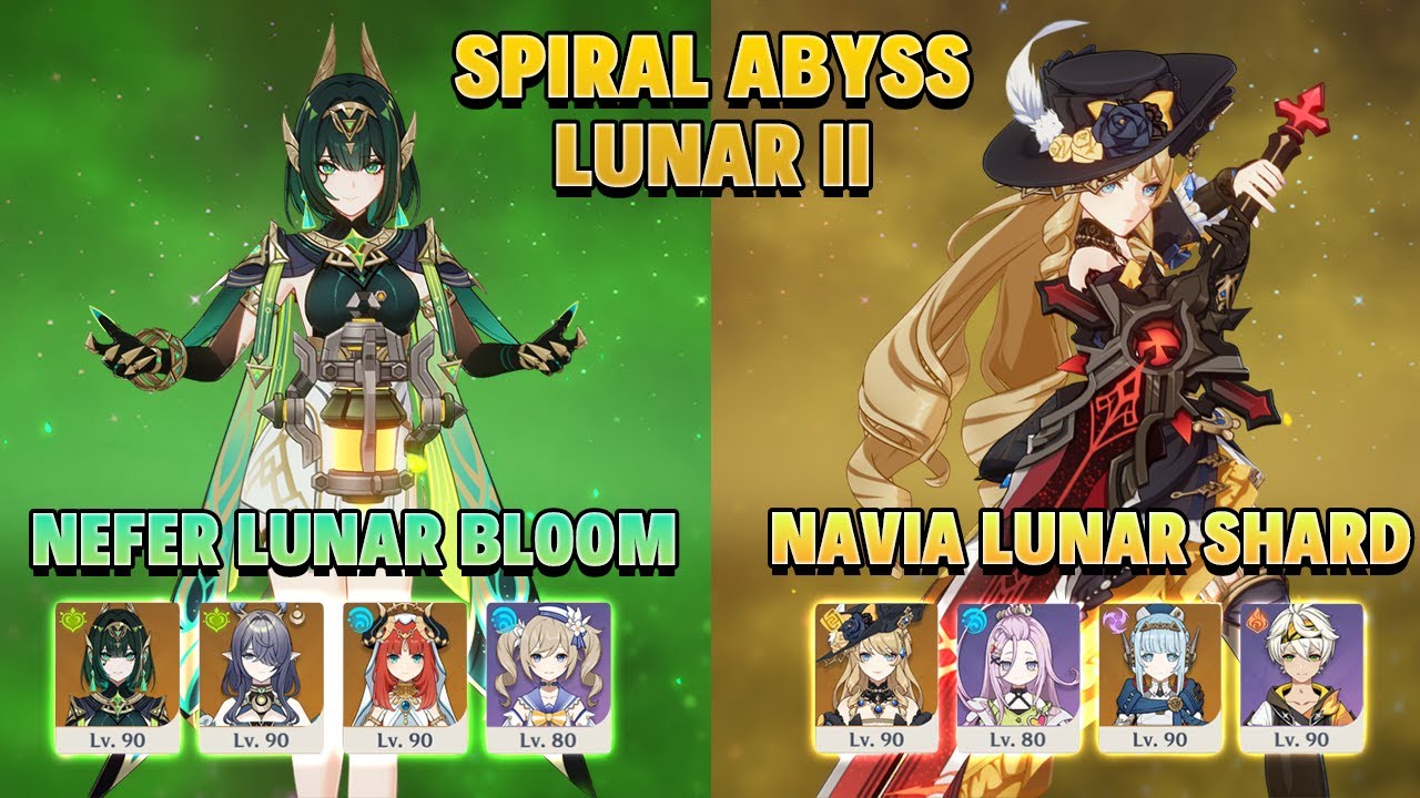 4-Star Weapon C0 Nefer & C0 Navia | Spiral Abyss Lunar II Floor 12 36 ...