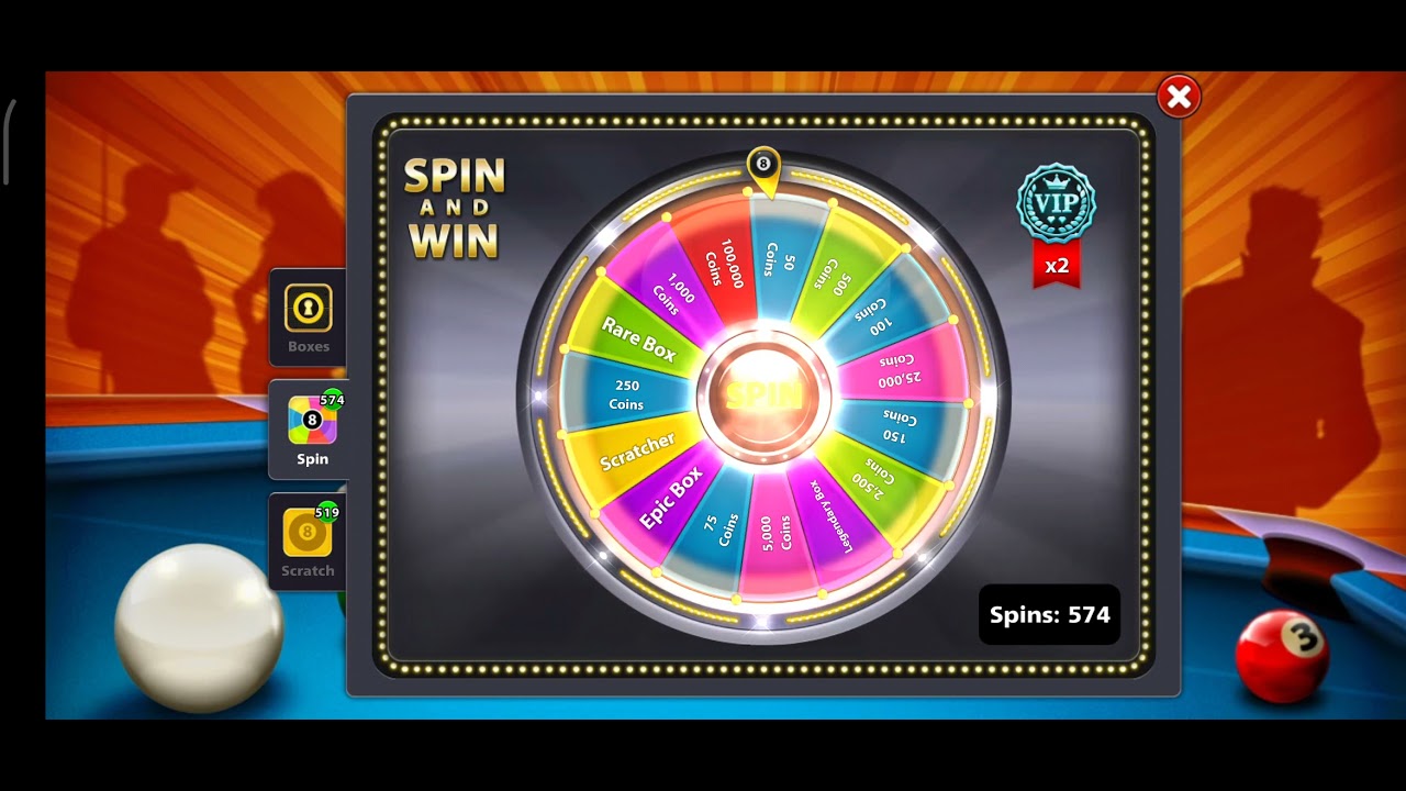 8 ball pool spins - YouTube