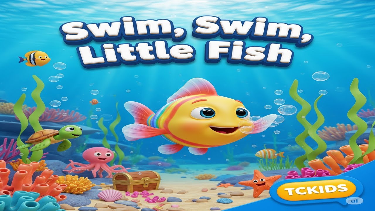Swim, Swim, Little Fish 🐠 | Fun Nursery Rhymes & Kids Songs | Sing ...