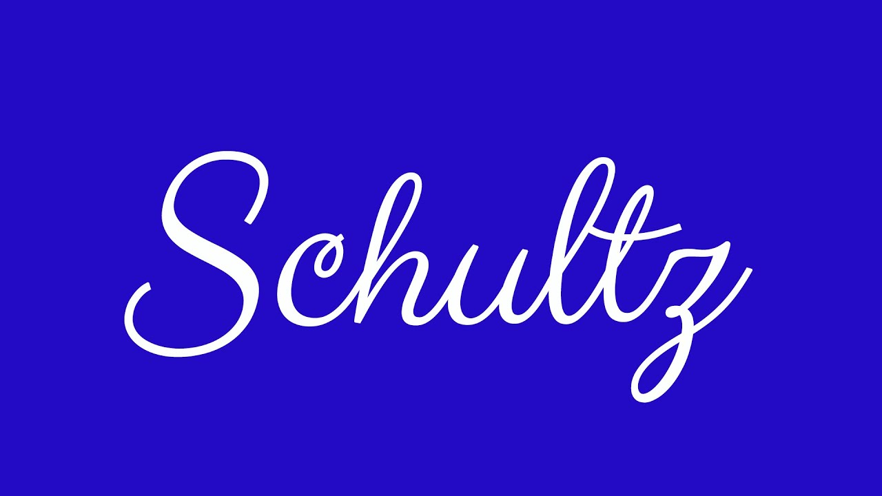 Learn how to Sign the Name Schultz Stylishly in Cursive Writing - YouTube