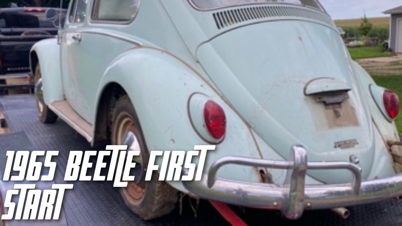 Classic VW beetle - first start in 41 years! - YouTube