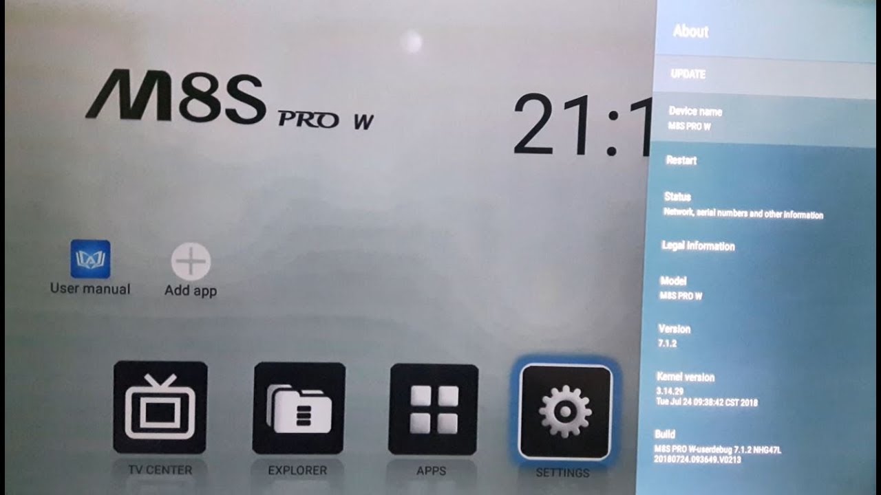 First Boot on MECOOL M8S PRO W Box Android - YouTube