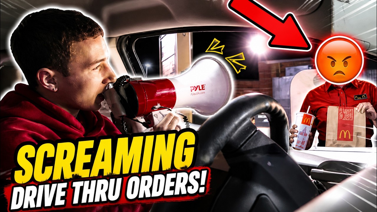 SCREAMING DRIVE THRU ORDERS! (WORKERS COMES OUT) - YouTube