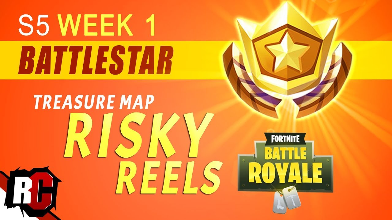 Fortnite | WEEK 1 Challenge (Treasure Map in Risky Reels / Season 5 ...